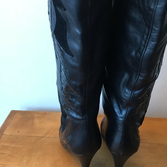 Mary Popps | Shoes | Mary Popps Vintage Italian Leather Boots Mid Calf ...